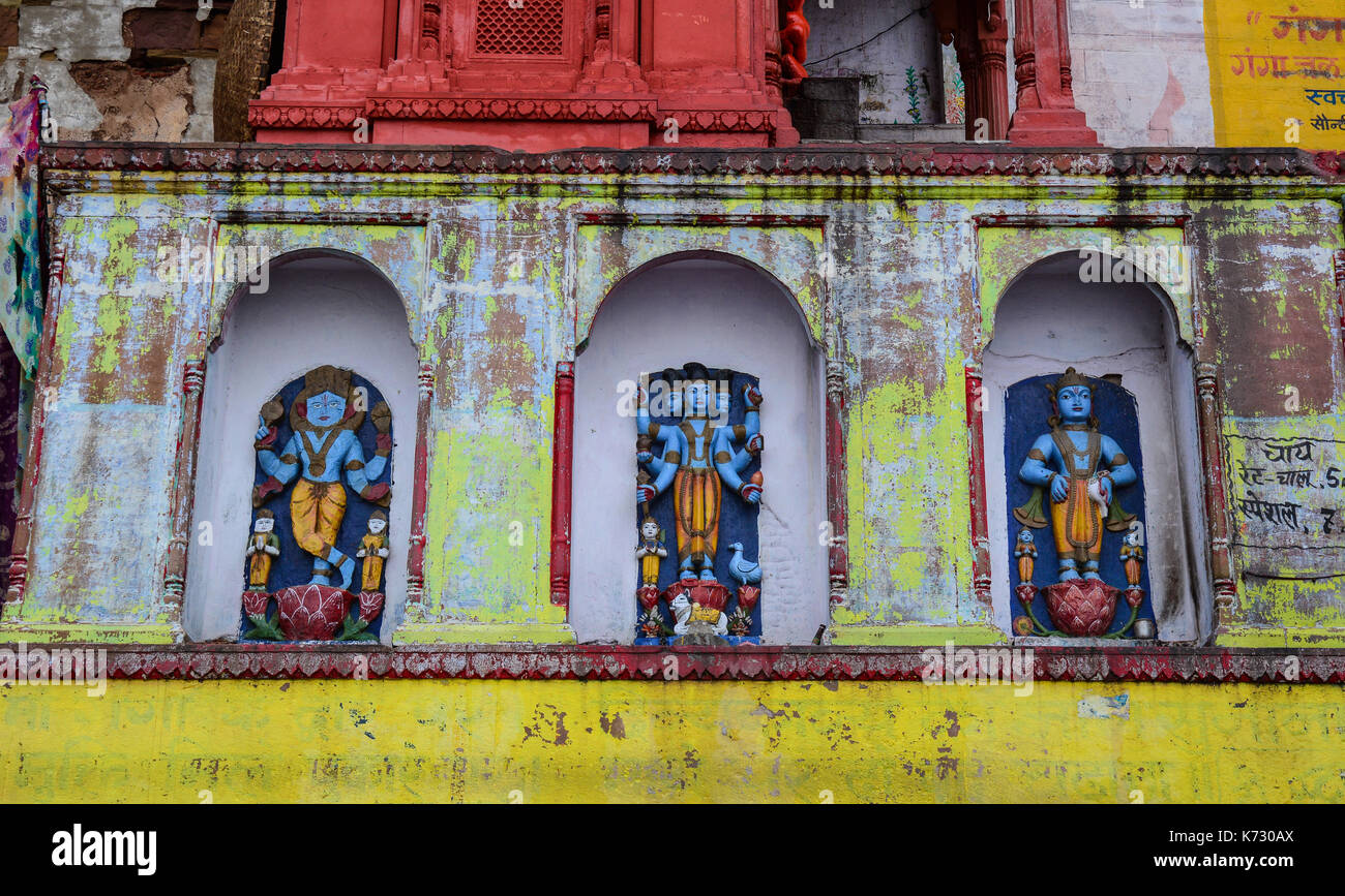 Varanasi, India - Jul 11, 2015. Small Hindu temple in Varanasi, India ...