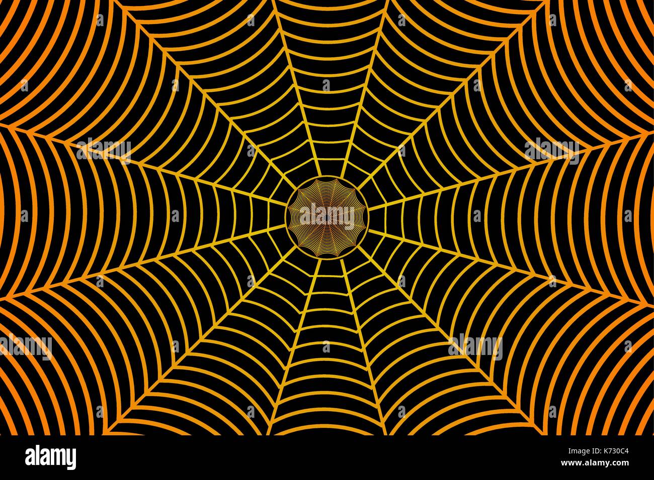 Golden spider web on black background - vector pattern Stock Vector ...
