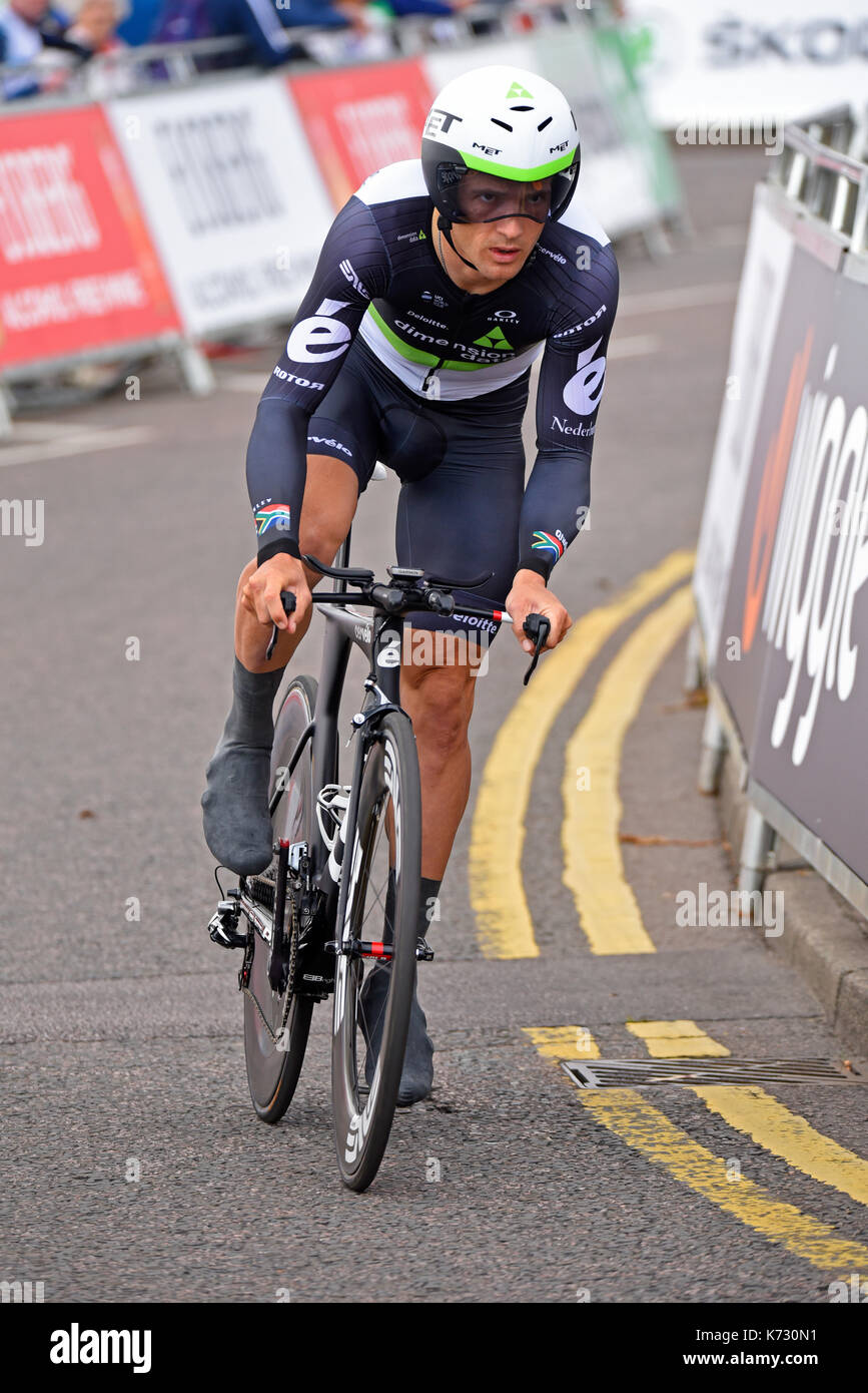 Jay Thompson of Dimension Data DDD racing in Stage 5 of the OVO Energy ...