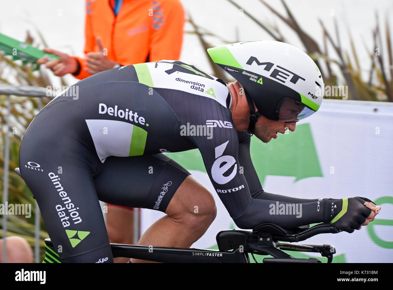 Mark Renshaw of Dimension Data racing in Stage 5 of the OVO Energy Tour ...