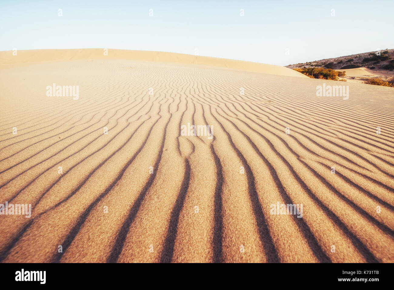 Colorful sunset over mysterious desert in Turkey Stock Photo - Alamy