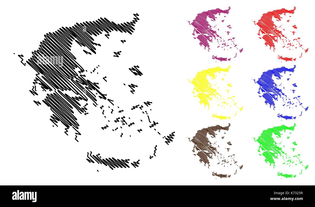 Greece map vector illustration, scribble sketch Greece map Stock Vector Image & Art - Alamy