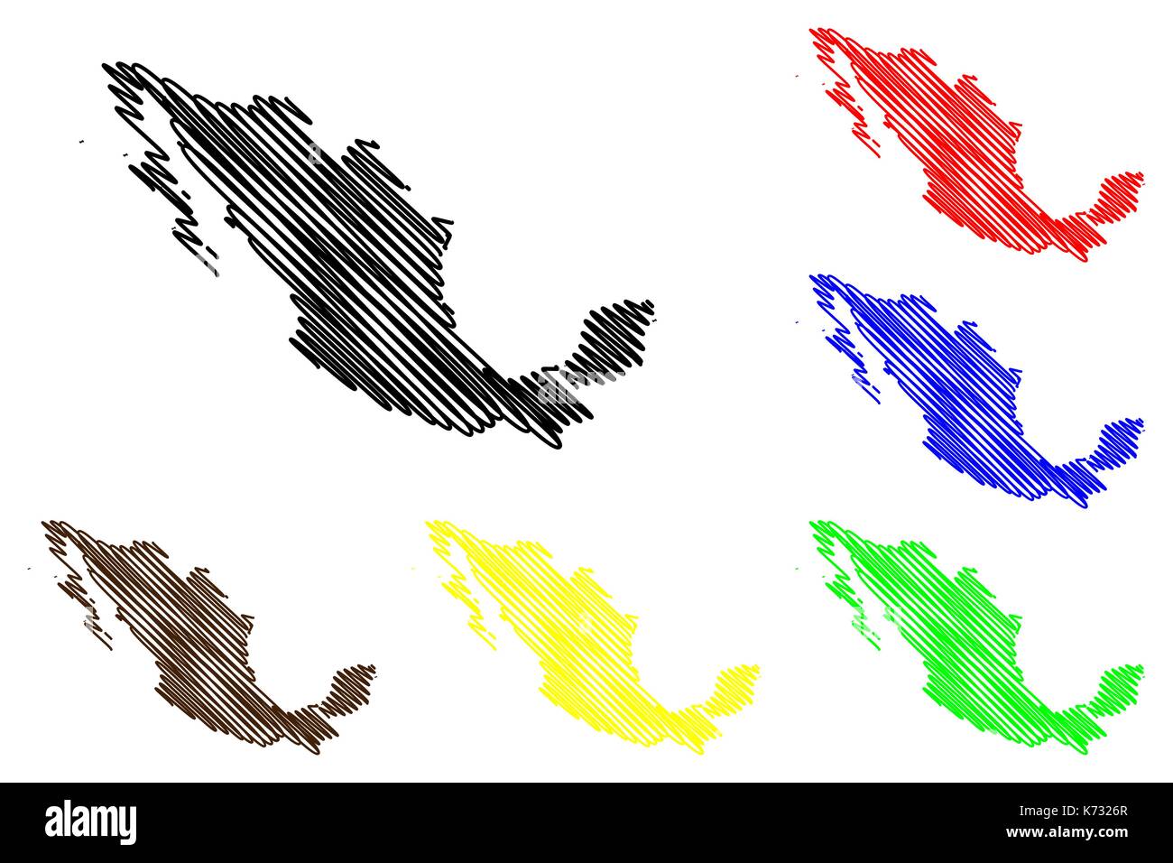 Gulf of mexico map Stock Vector Images - Alamy