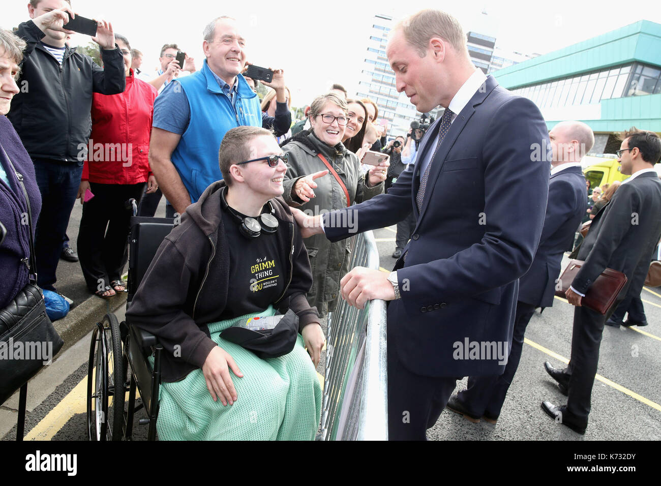 The Duke of Cambridge meets Katie Daley during his visit to Aintree ...