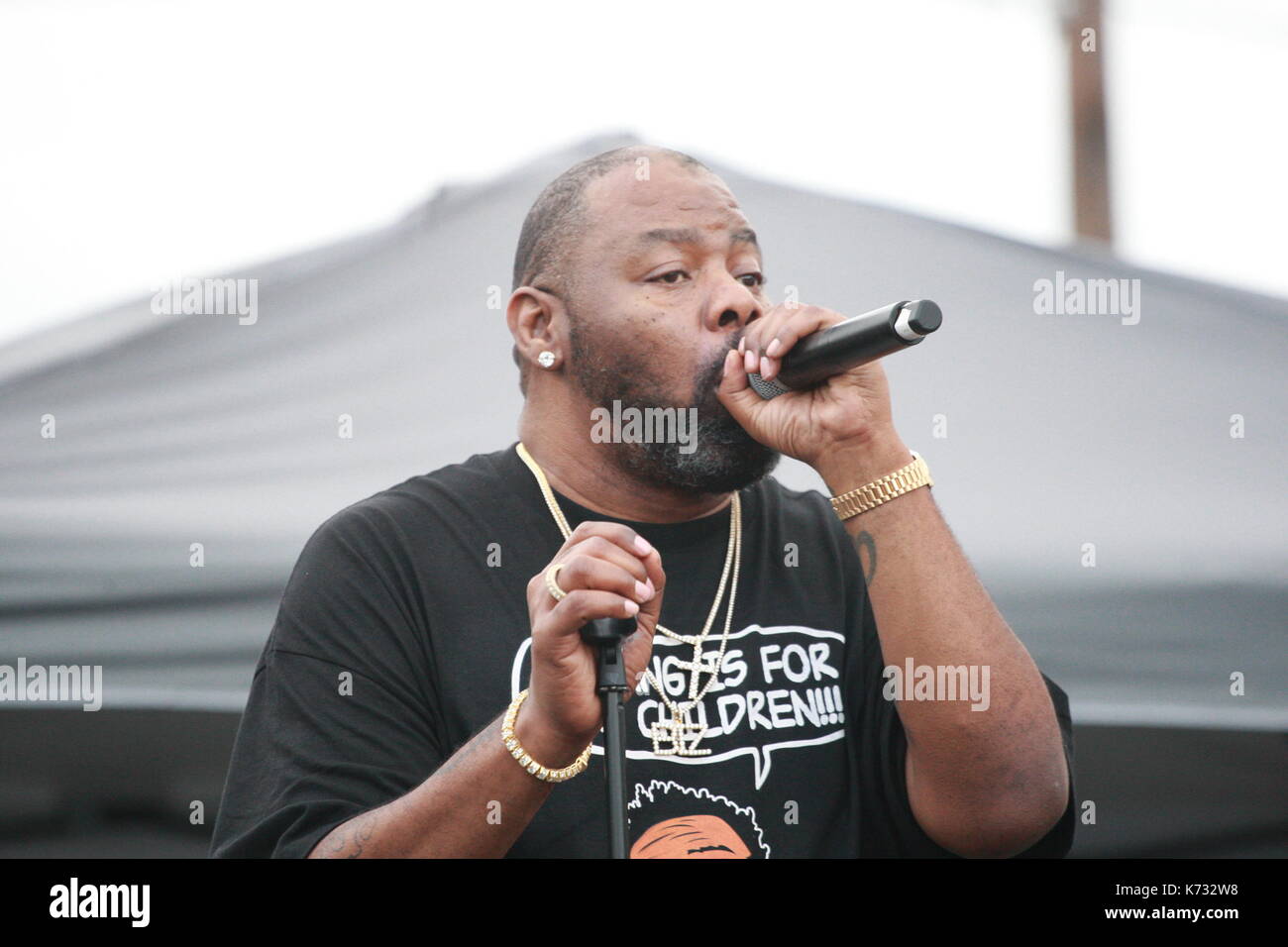 Rapper Biz Markie performing live at the Soul School Fest in ...
