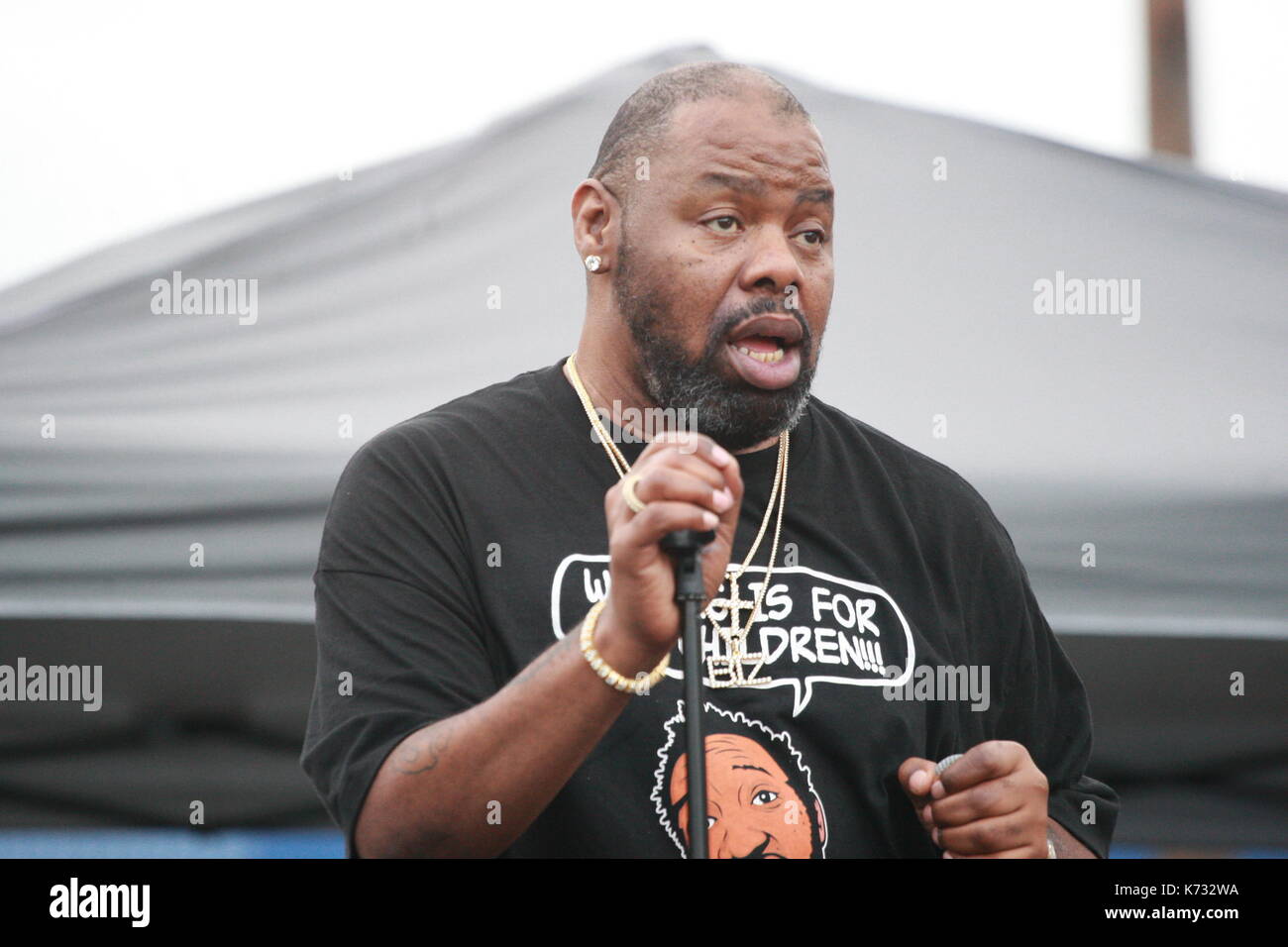 Rapper Biz Markie performing live at the Soul School Fest in ...