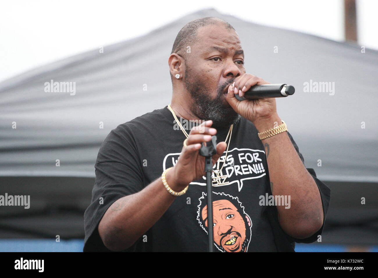Rapper Biz Markie performing live at the Soul School Fest in ...