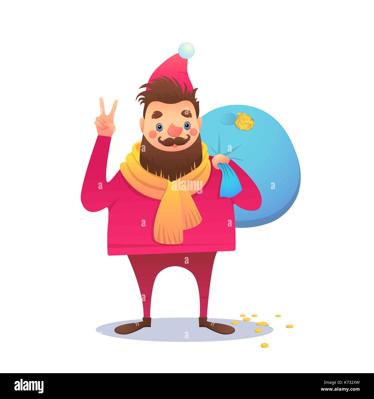 Young man santa costume Stock Vector Images - Alamy