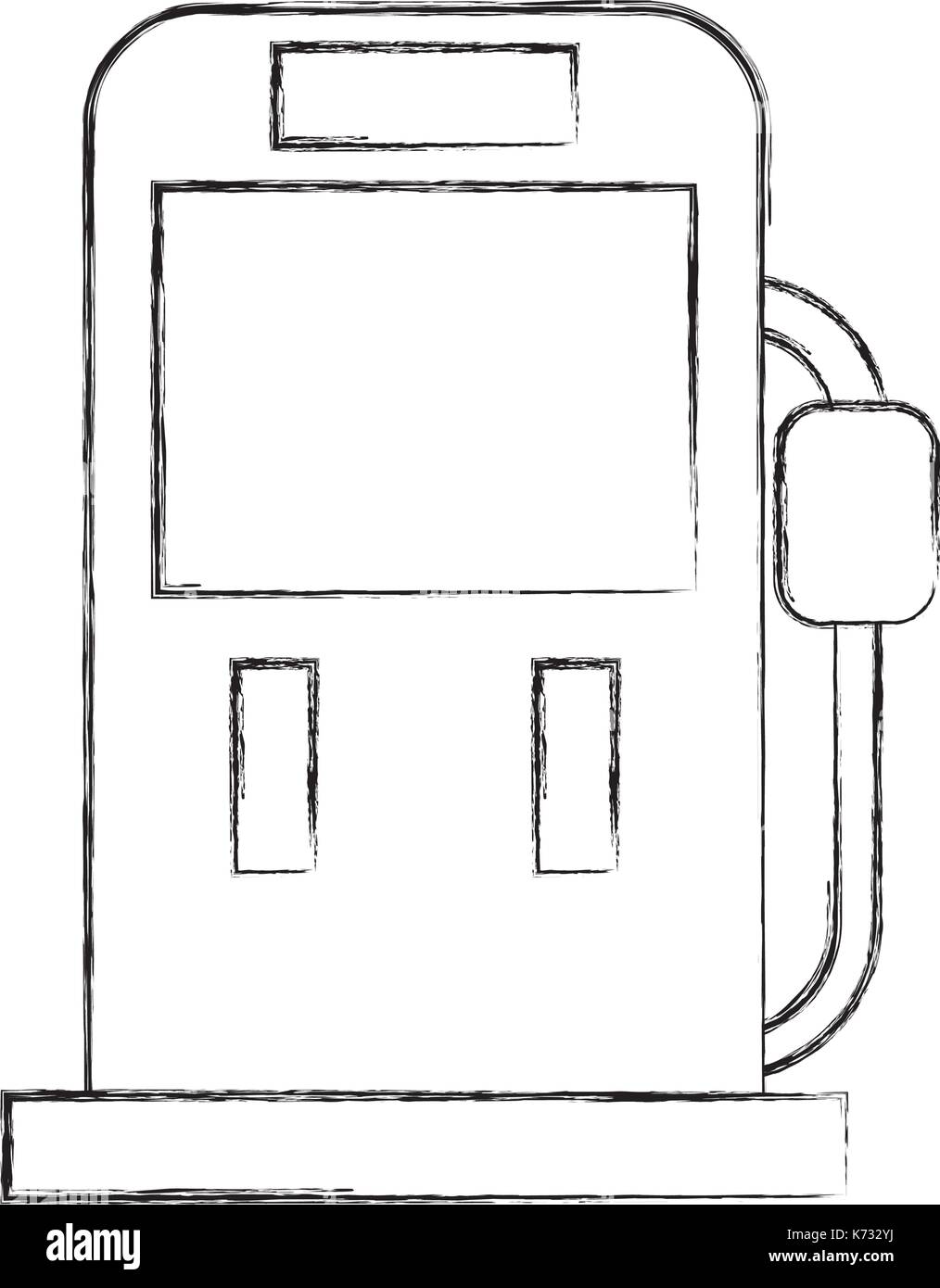 gasoline fuel pump filling station equipment icon Stock Vector Image ...