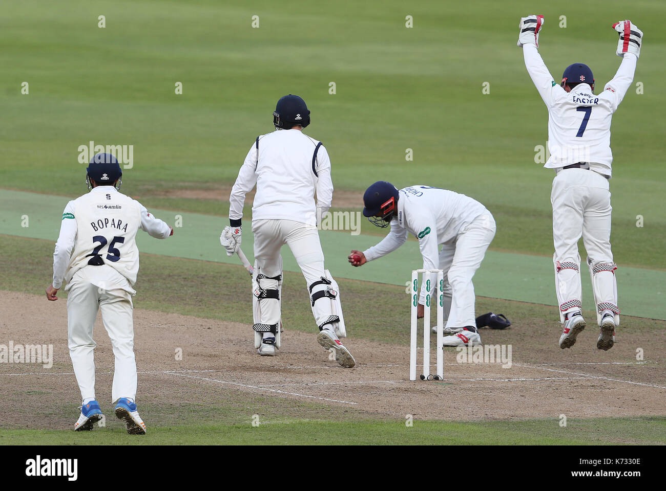 Warwickshire's Henry Brookes is caught by Essex Varun Chopra to win the ...
