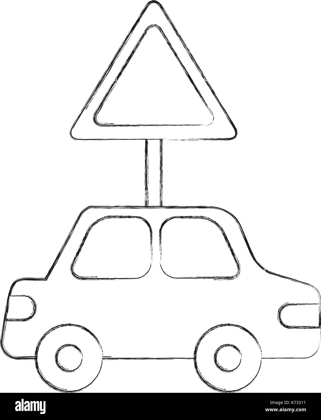 Car warning signal Black and White Stock Photos & Images - Alamy