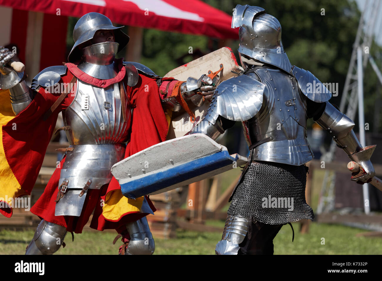 Medieval Knight St Petersburg Russia High Resolution Stock Photography ...