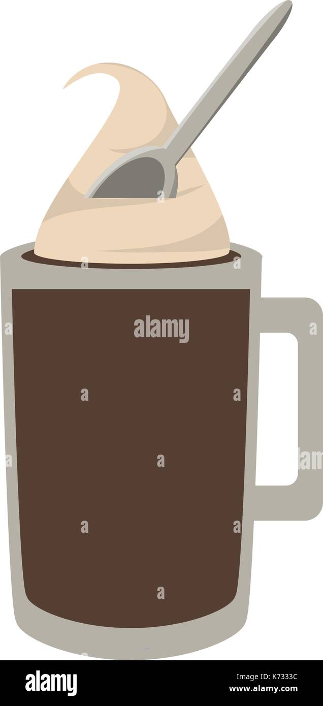 coffee drink icon over white background colorful design vector ...