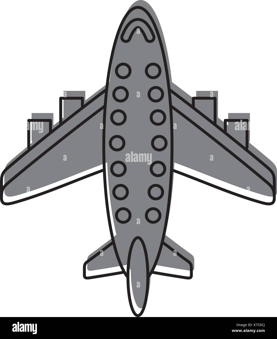 airplane transport commercial passenger business Stock Vector Image ...