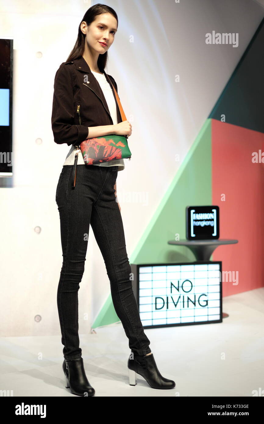 Fashion model on the stage during Centre Stage fashion show as part of ...