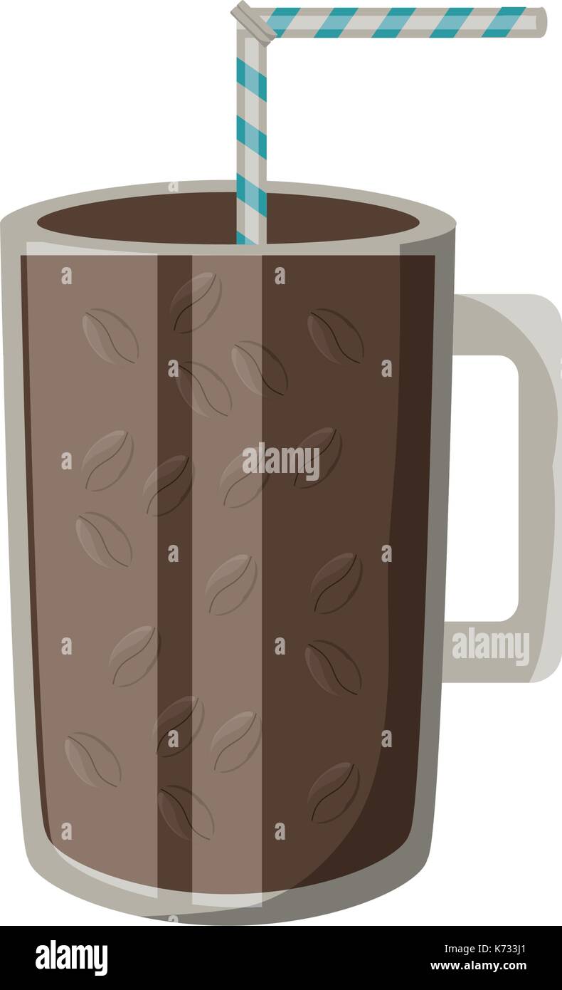 coffee drink icon over white background colorful design vector ...