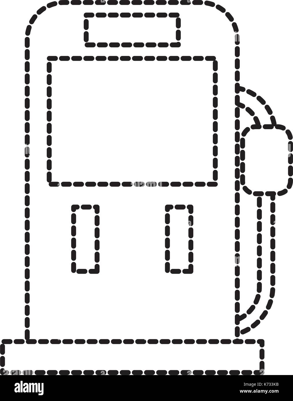 gasoline fuel pump filling station equipment icon Stock Vector Image ...