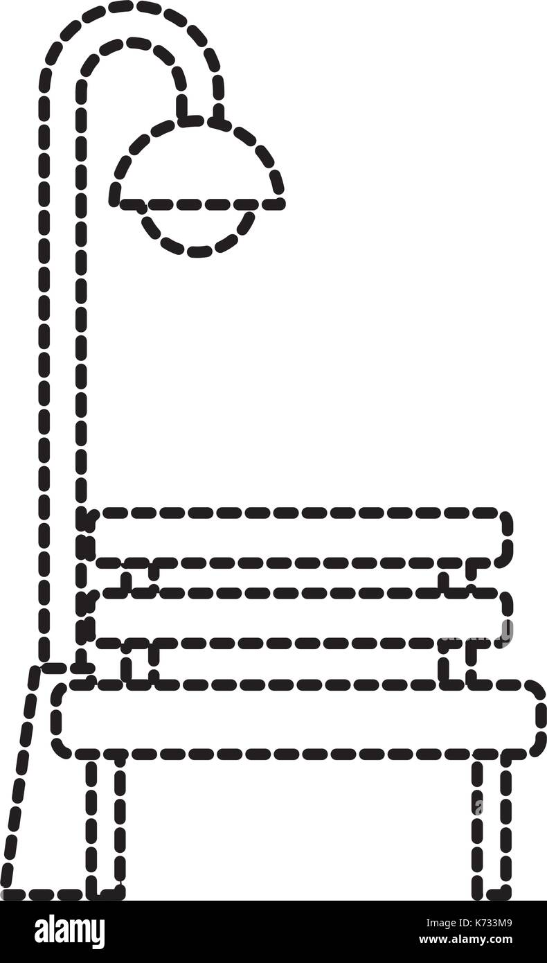 Bench lamppost park decoration hi-res stock photography and images - Alamy