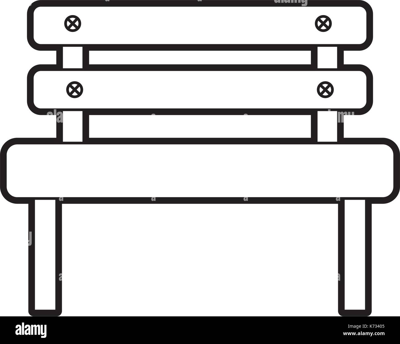 bench park rest comfort chair decoration Stock Vector Image & Art - Alamy