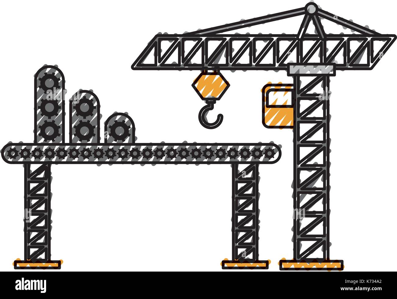 Steel girder tower Stock Vector Images - Alamy