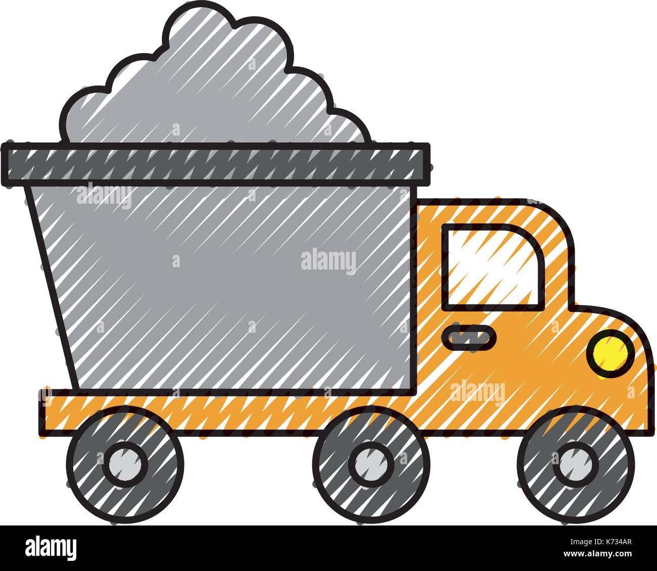 tipper truck construction with cement material Stock Vector Image & Art ...