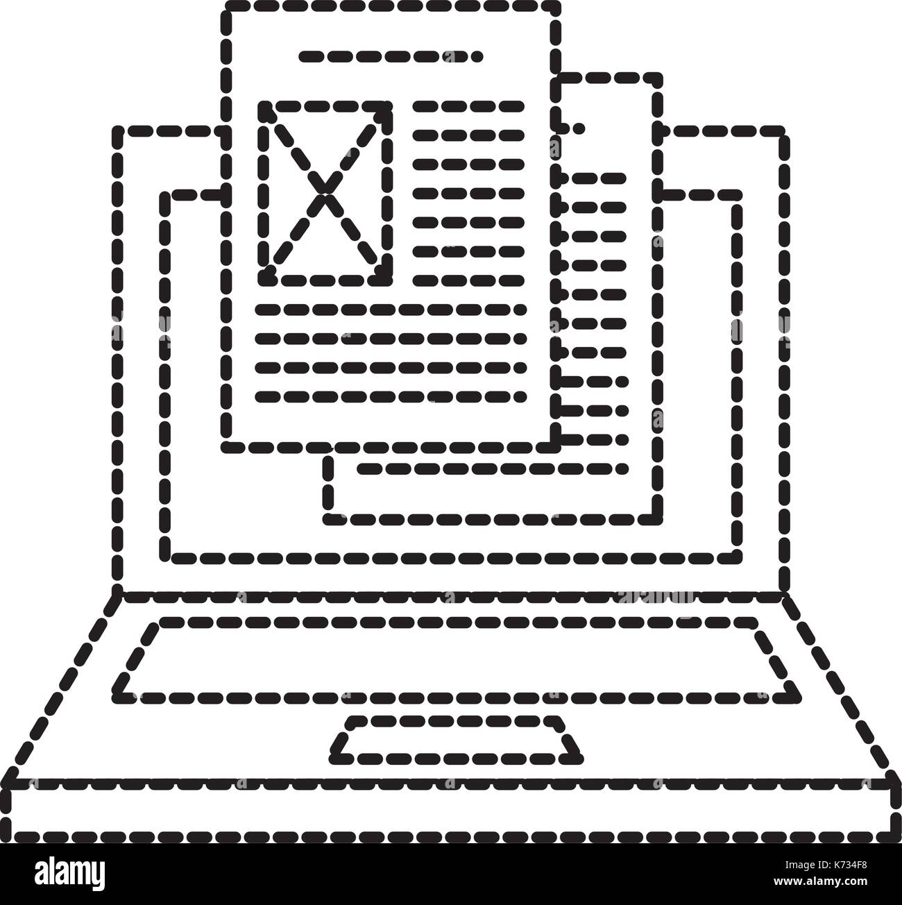 laptop file document digital online technology Stock Vector Image & Art ...