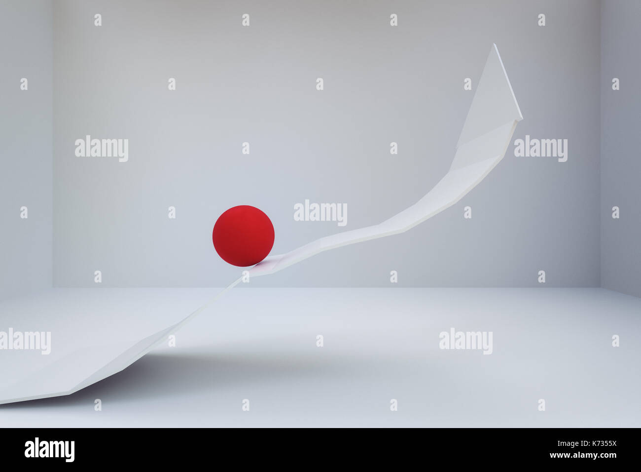 3d rendering of growth arrow infograhpic in room Stock Photo - Alamy