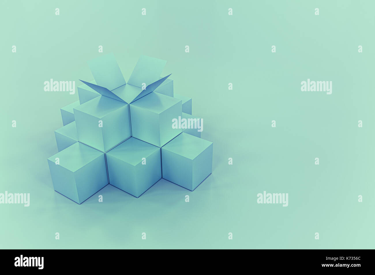 3D rendering of abstract cubes Stock Photo - Alamy