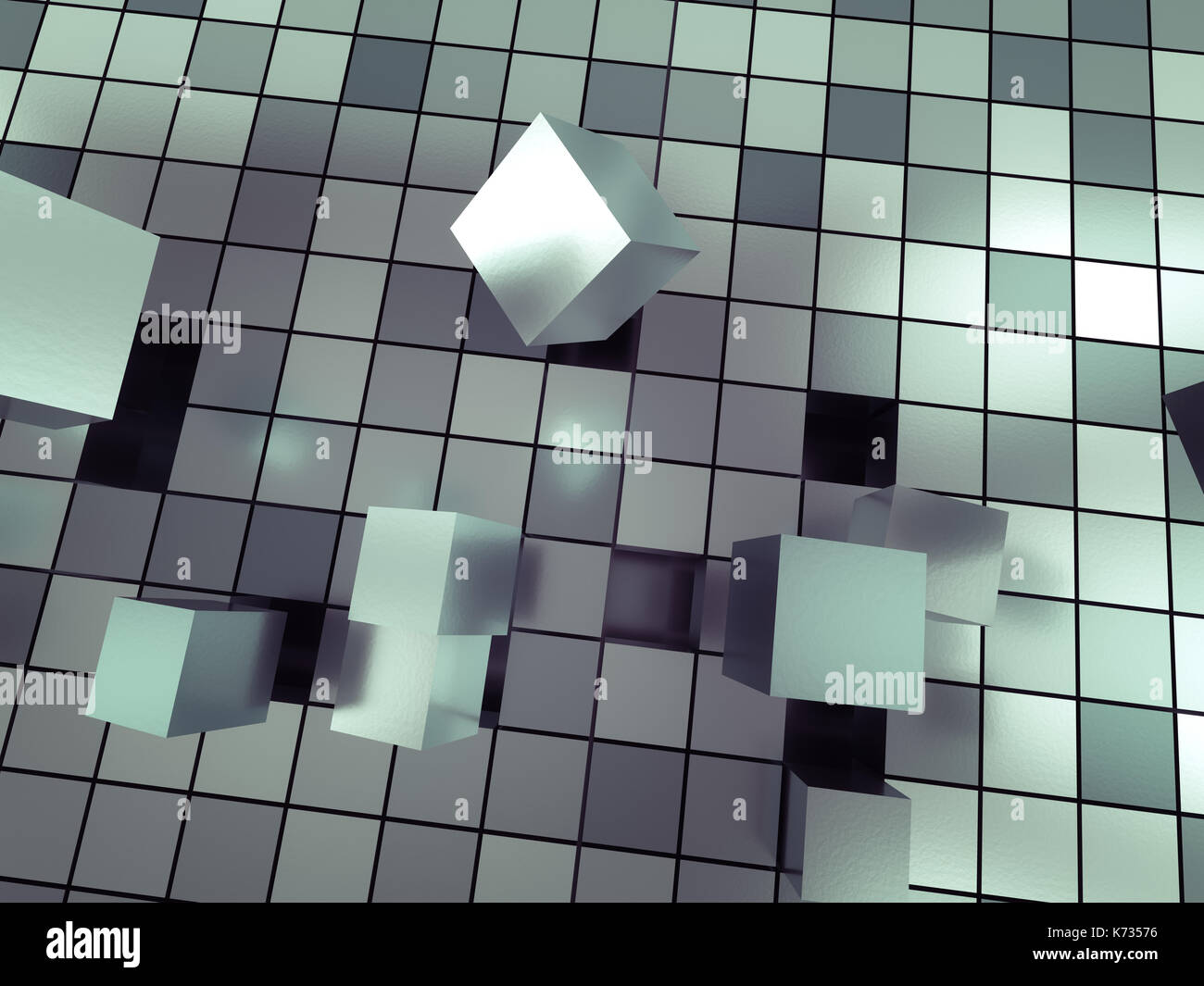 3D rendering of abstract cubes background Stock Photo - Alamy