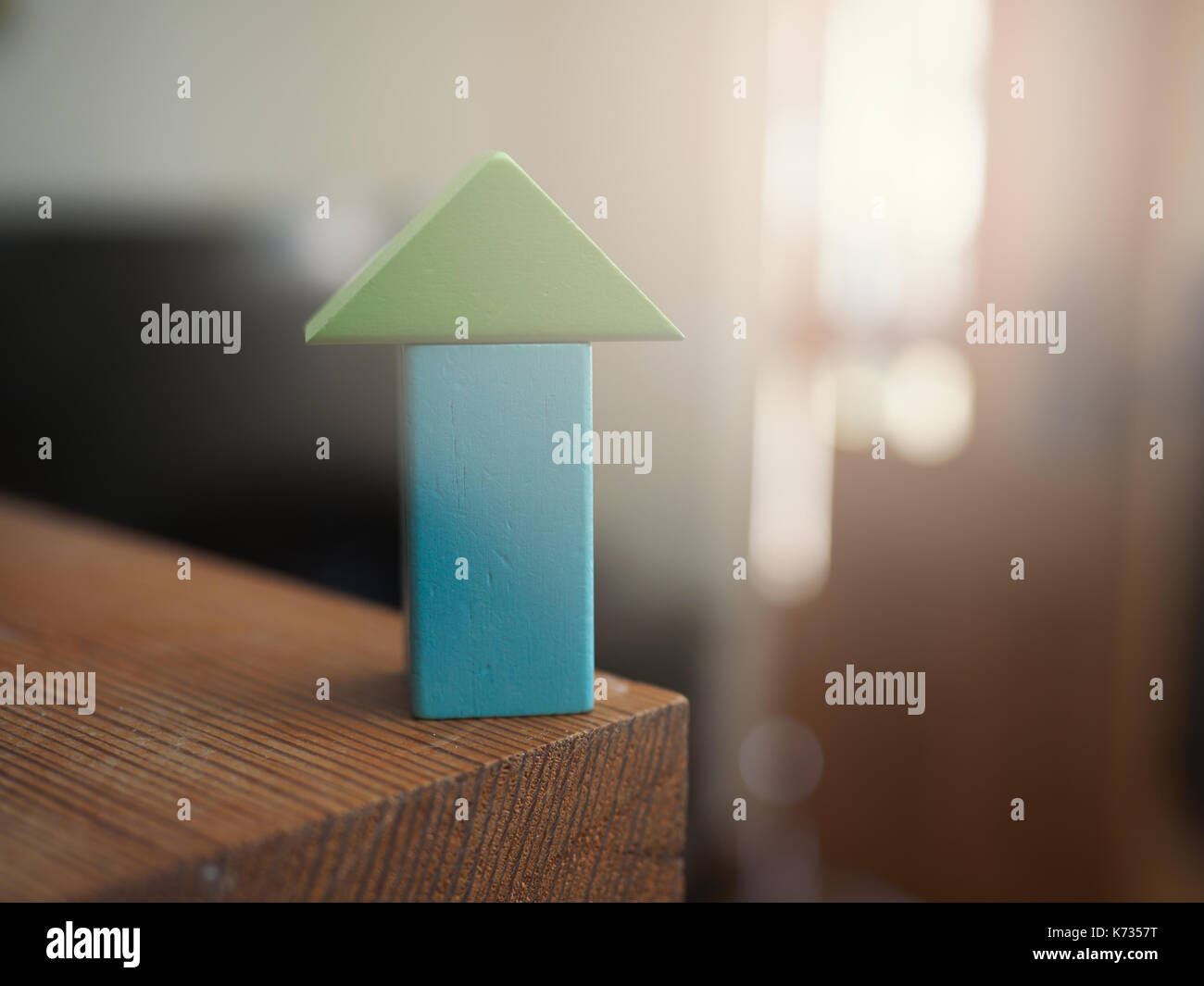 stand arrow made by Wooden toy blocks Stock Photo - Alamy