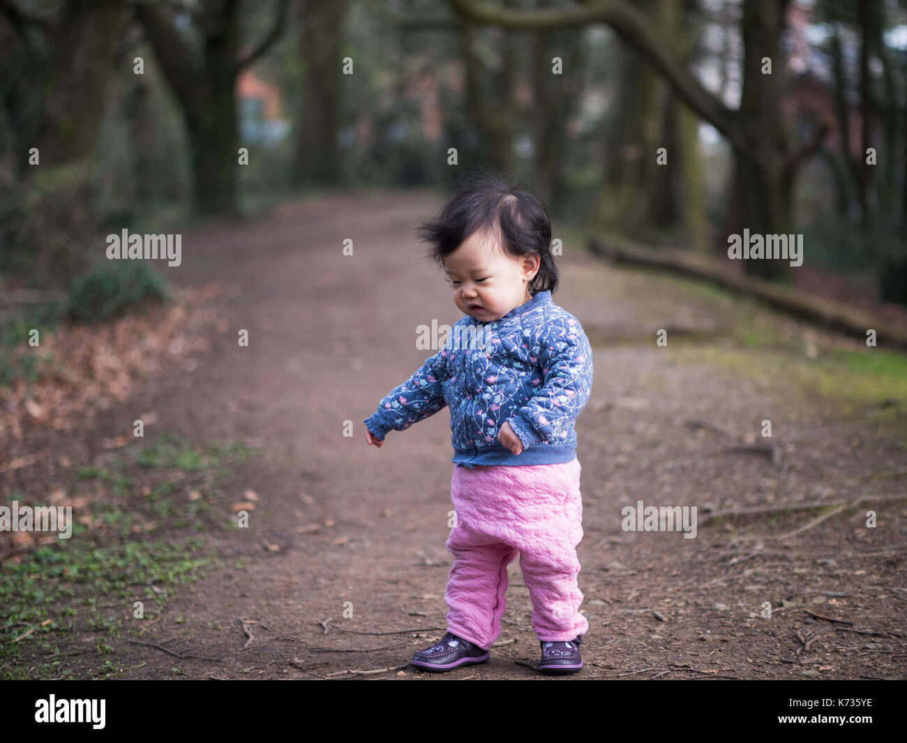 baby girl walking outdoor first time Stock Photo - Alamy
