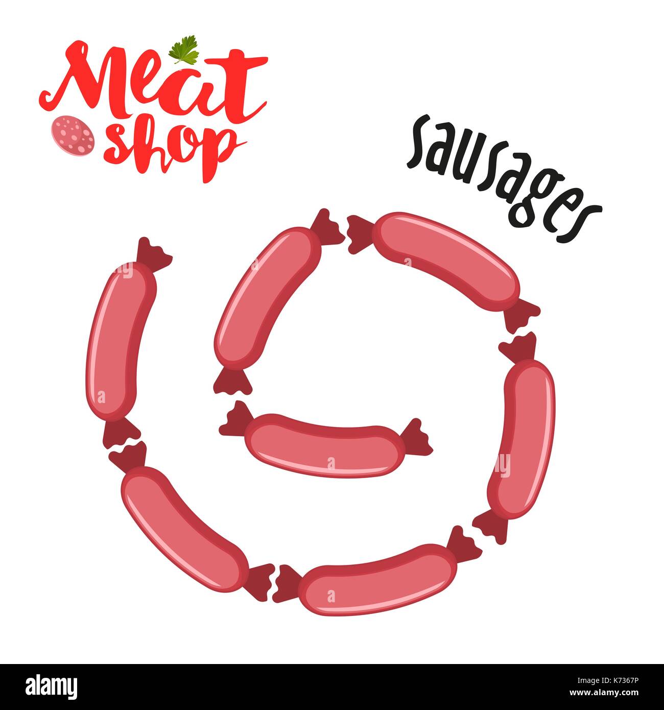 Grilled beef steak sausages Cut Out Stock Images & Pictures - Alamy