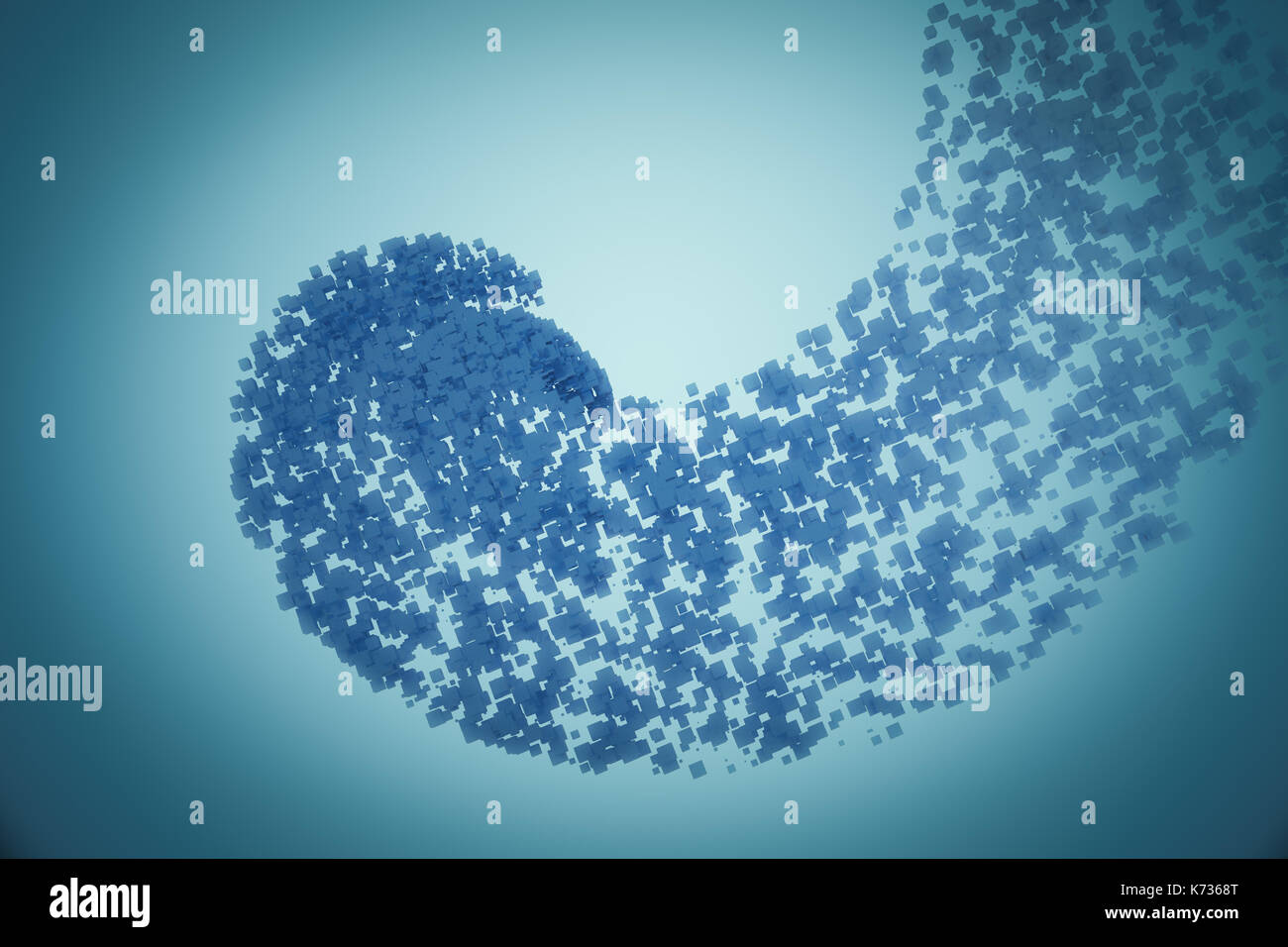 3d rendering of abstract particle cubes background Stock Photo - Alamy