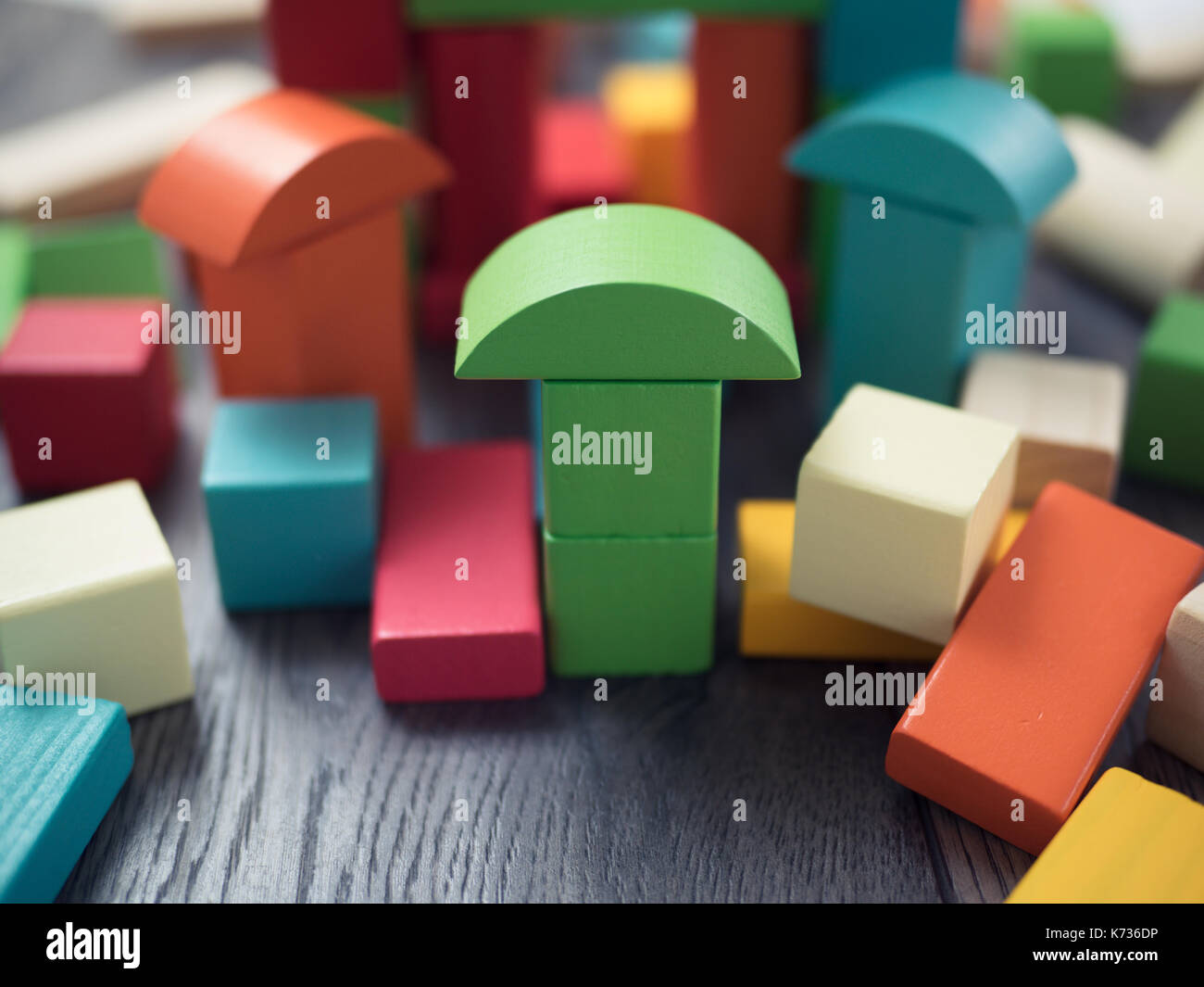 House wooden blocks toy hi-res stock photography and images - Alamy