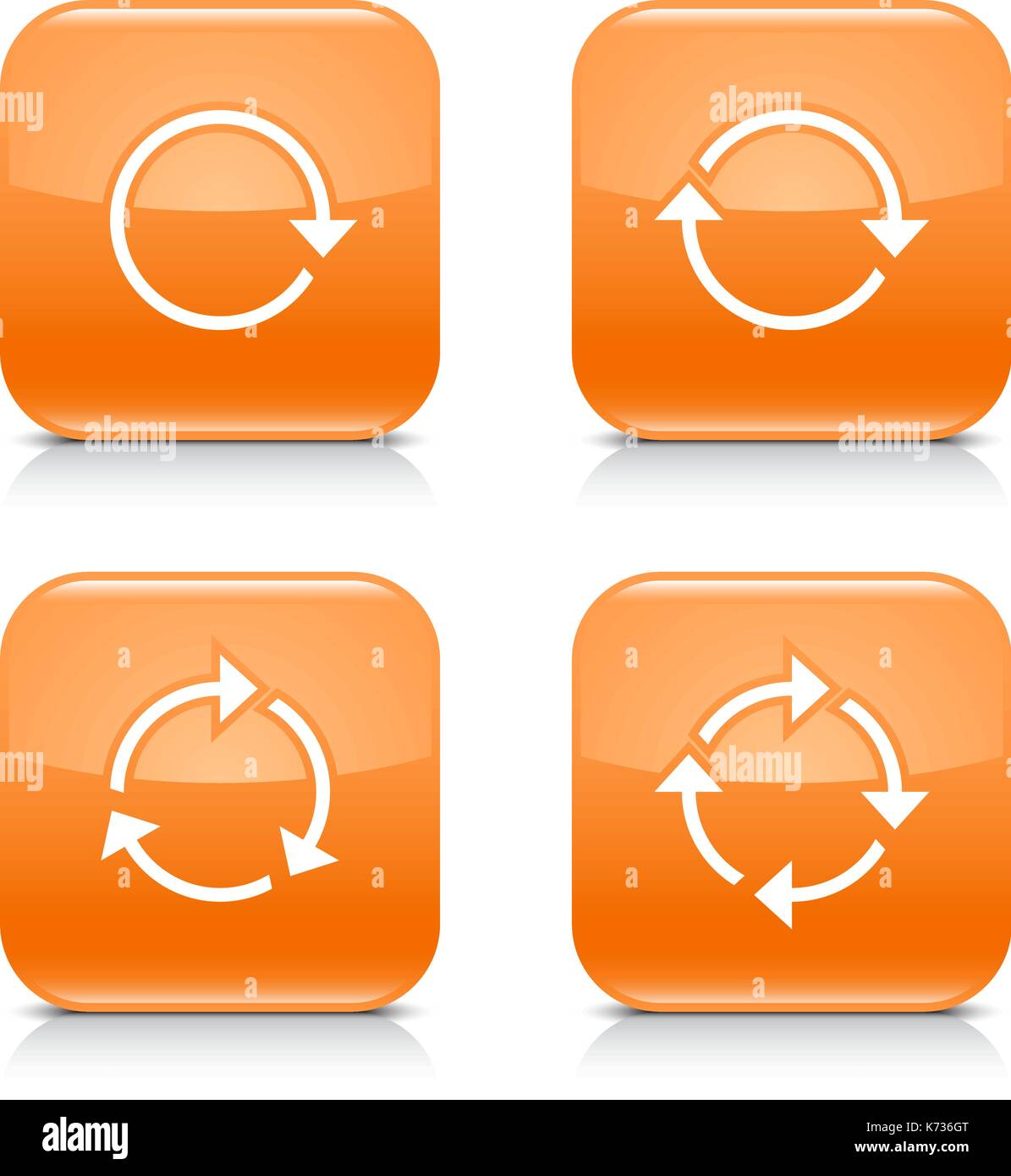 Update button rounded orange hi-res stock photography and images - Alamy