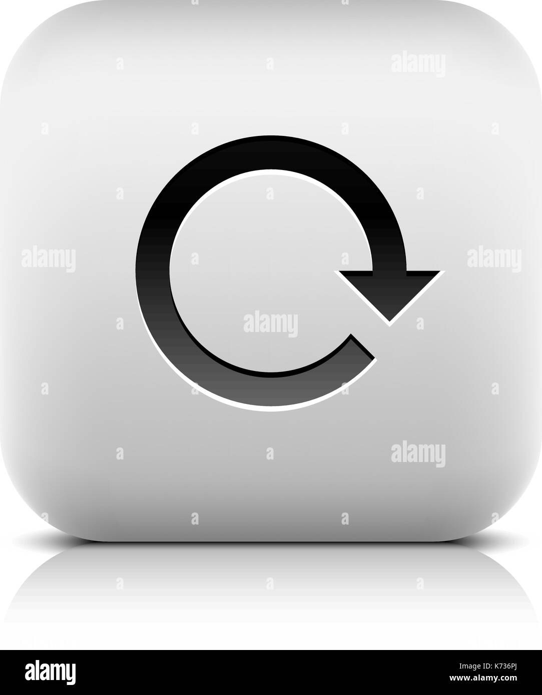 Arrow sign. Rotation, reset, loop, refresh, reload icon. Series in a ...