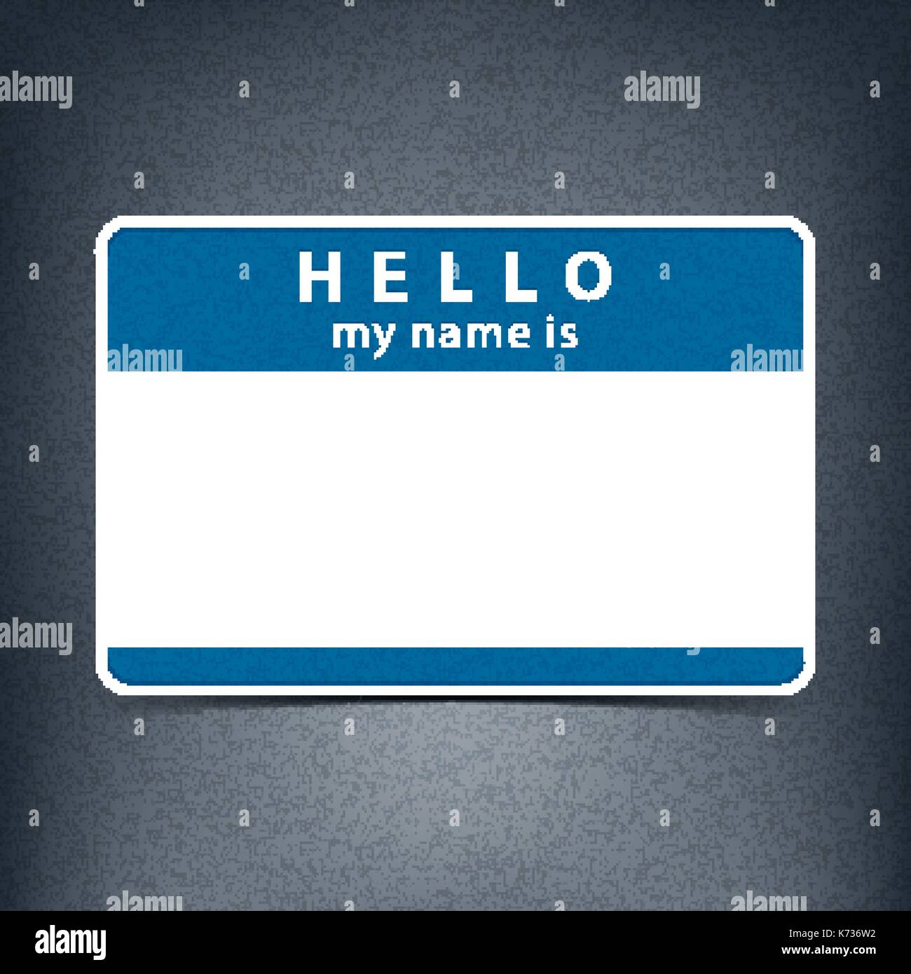 Black name tag for pocket Stock Vector Images - Alamy