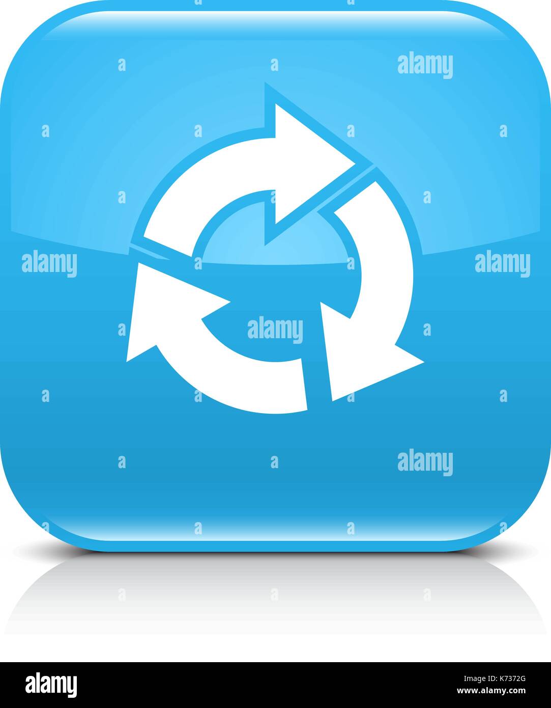 Blue icon with white arrow repeat, reload, refresh, rotation sign. Set ... Blue icon with white arrow repeat, reload, refresh, rotation sign. Set ...