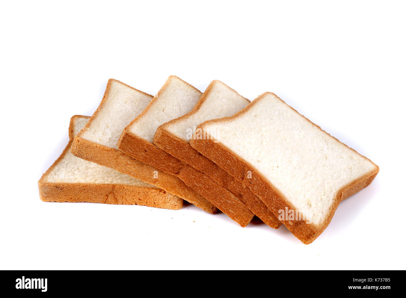 sliced bread isolated on white background Stock Photo - Alamy