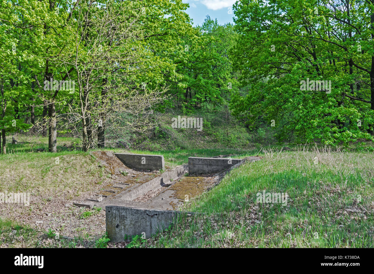 The concrete hydraulic structure for the protection of soil from the ...