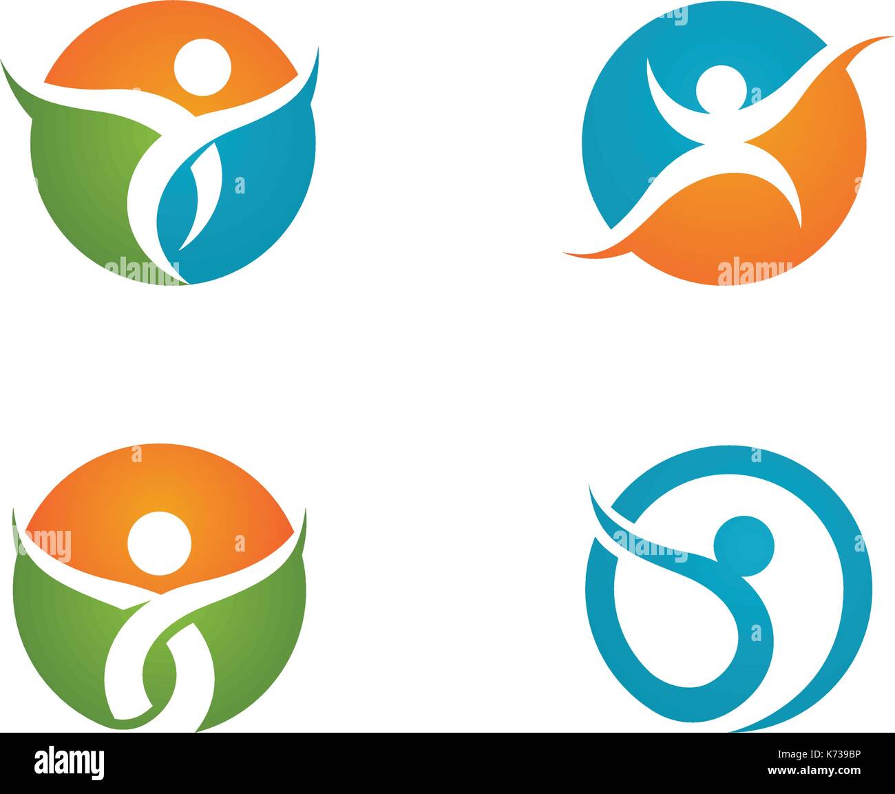 Human character logo sign Health care logo sign Stock Vector Image ...