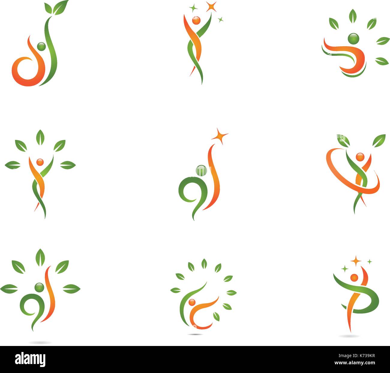 Human character logo sign Health care logo sign Stock Vector Image ...
