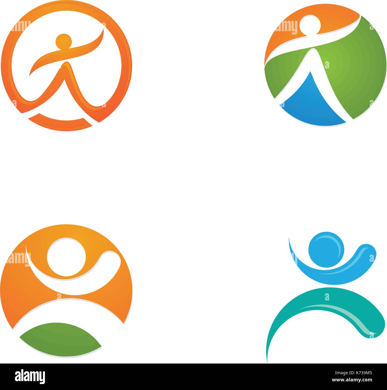 Human character logo sign Health care logo sign Stock Vector Image ...