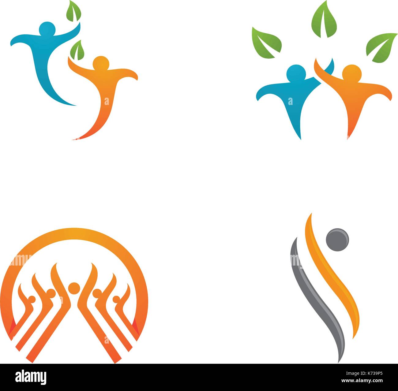 Human character logo sign Health care logo sign Stock Vector Image ...