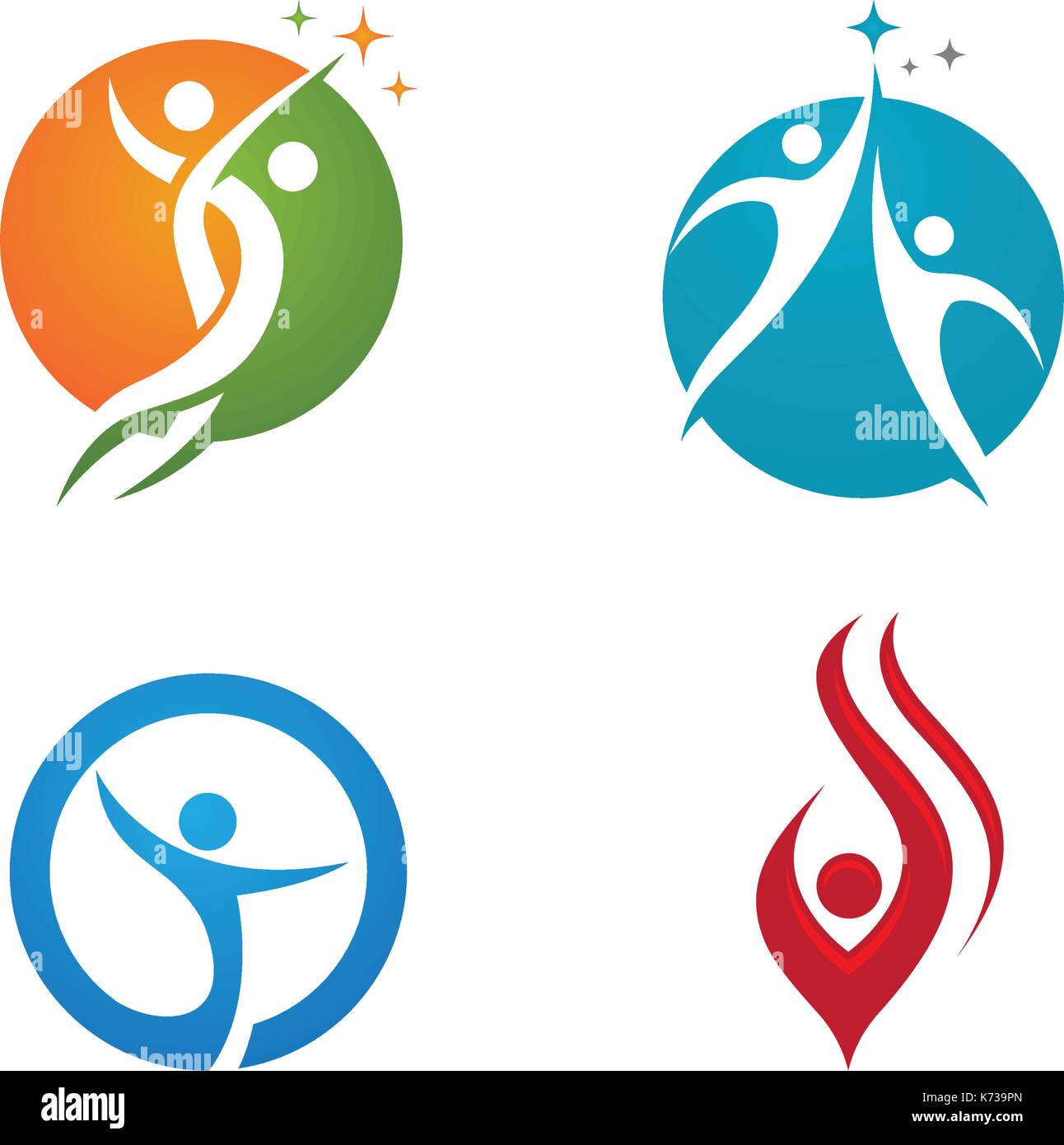 Human character logo sign Health care logo sign Stock Vector Image ...