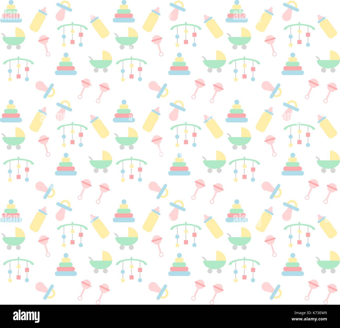 Baby pattern in pastel colours Stock Vector Image & Art - Alamy