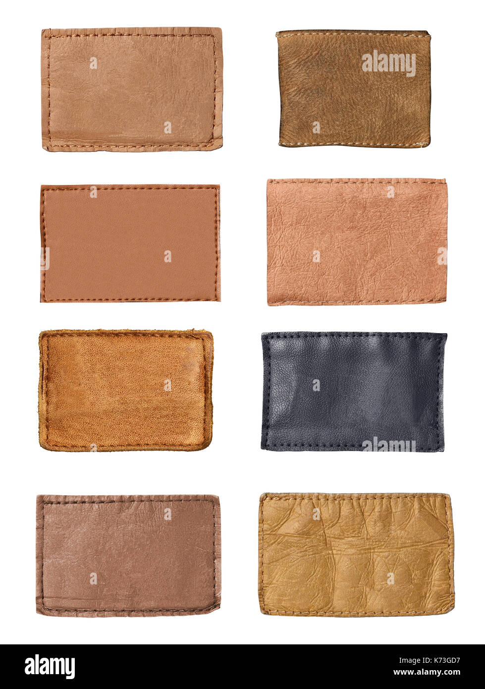 collection of various jeans labels and parts Stock Photo - Alamy