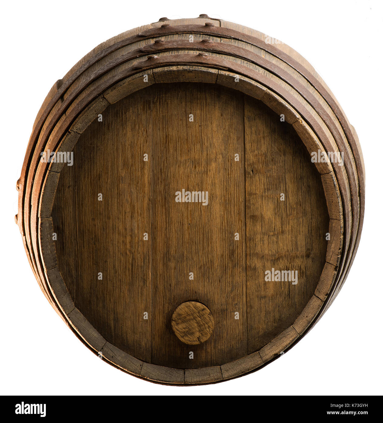 Empty wooden barrel Cut Out Stock Images & Pictures - Alamy