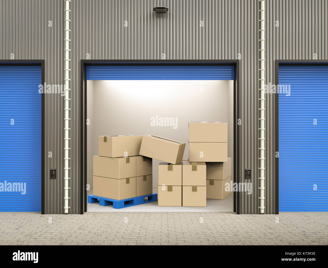 3d rendering heap of stockpile in warehouse Stock Photo - Alamy