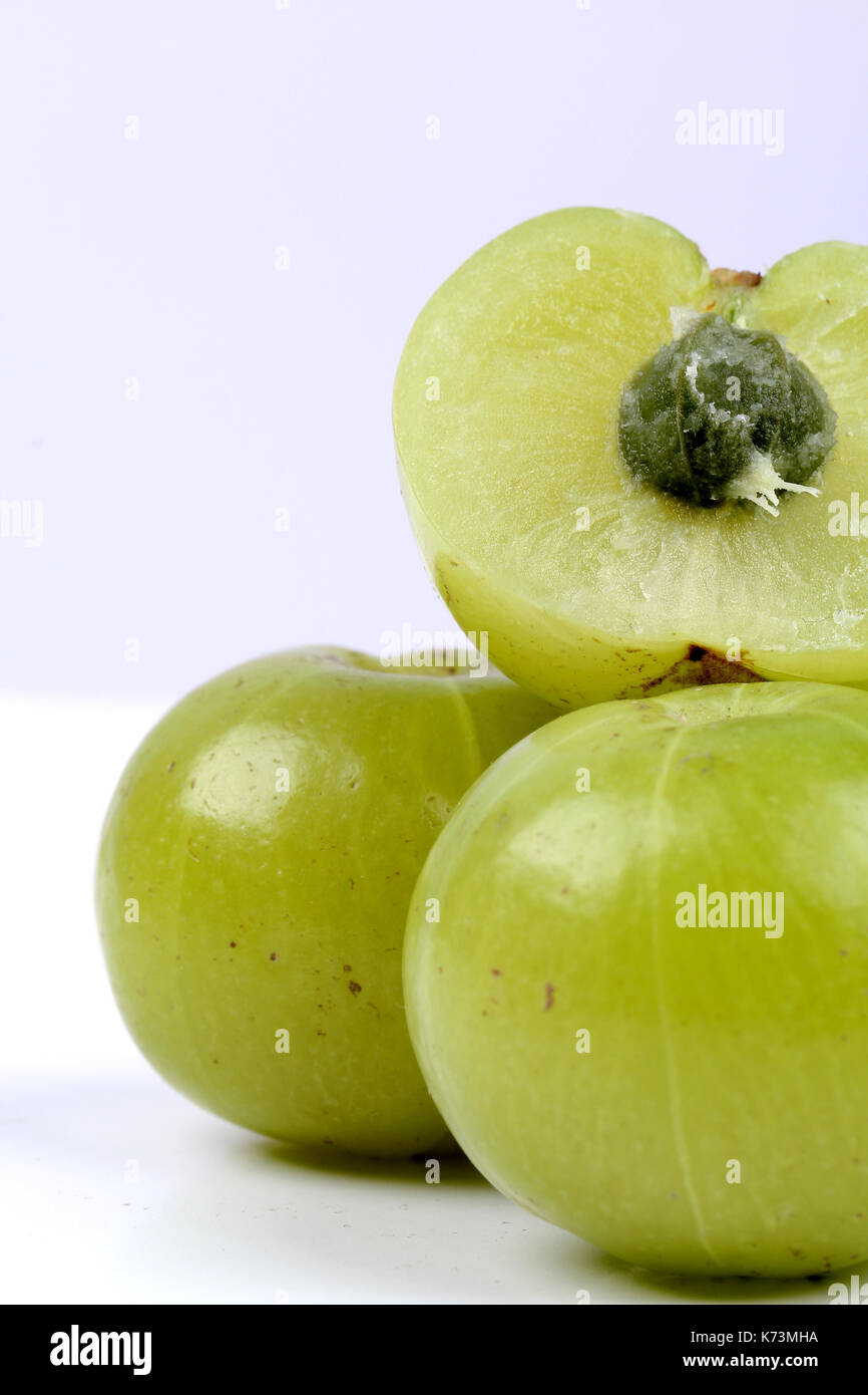 amla in white Stock Photo - Alamy